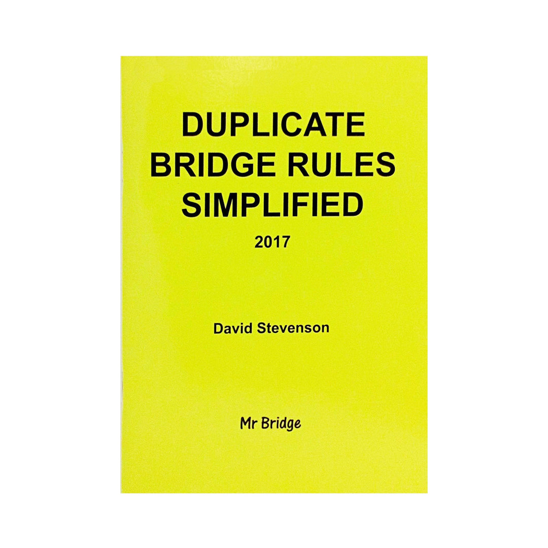 Duplicate Bridge Rules Simplified – The Bridge Warehouse