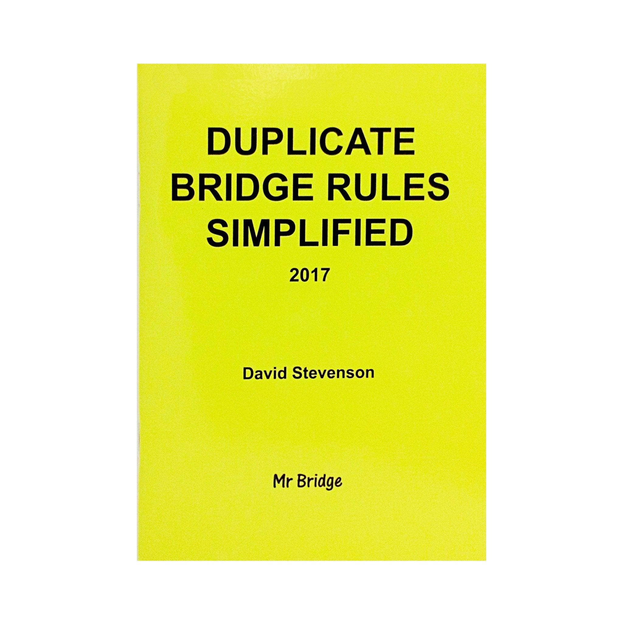 Duplicate Bridge Rules Simplified – The Bridge Warehouse